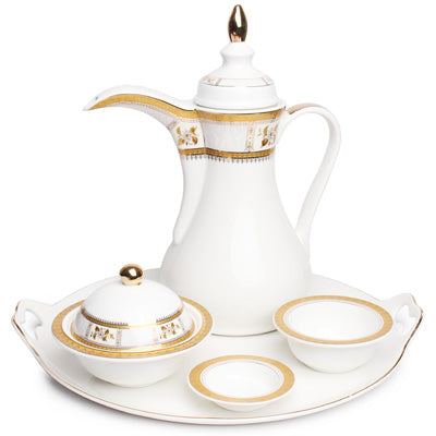 Ceramic Dallah Set 0.5l - Golden Flower Design — PORTSTORES