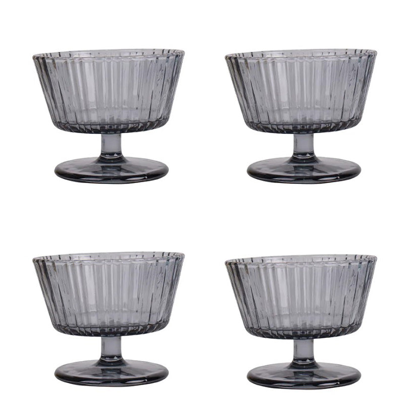 Zest Lines Charcoal Sundae Glass — PORTSTORES
